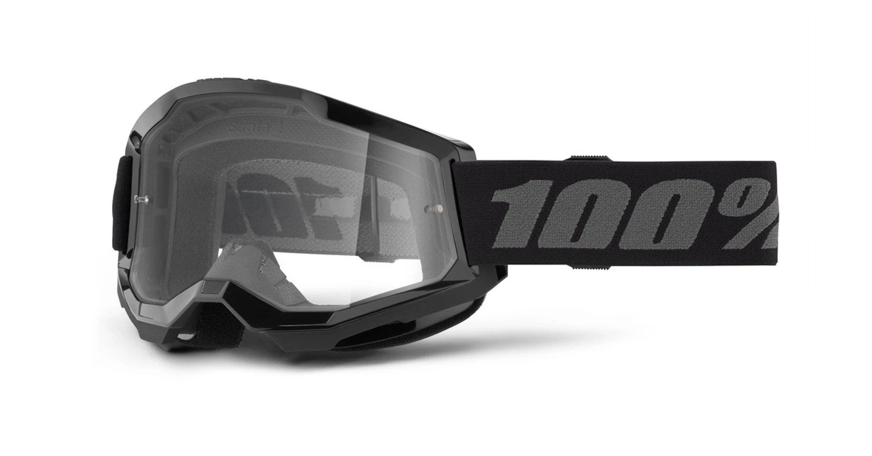 100% - Strata 2 USA Szemüveg - Fekete - Átlátszó plexivel 2024