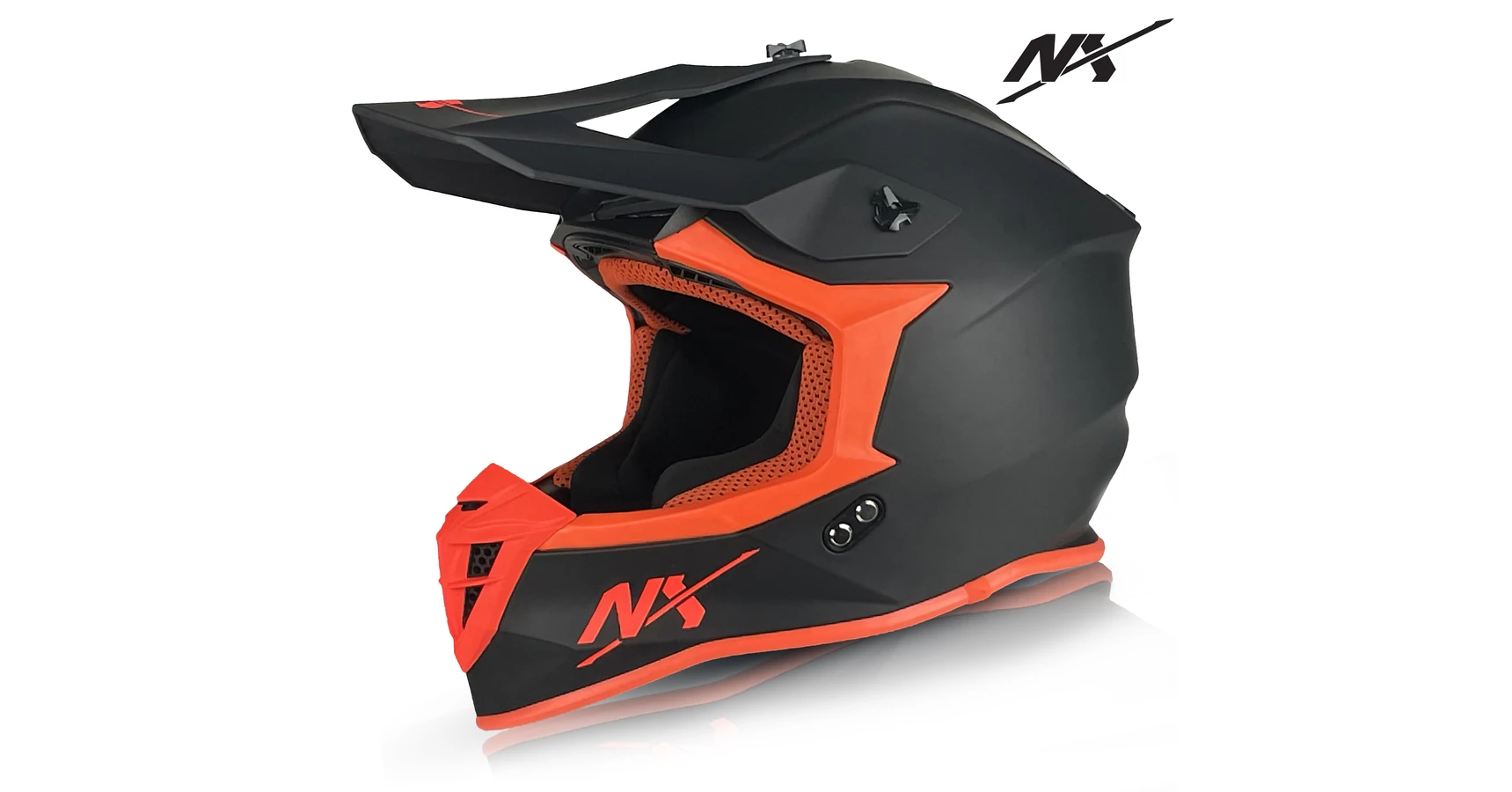 Naxa NX Cross Bukósisak (Matt-fekete-narancs)